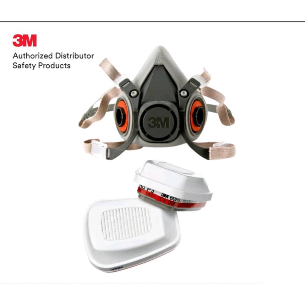 3M 6200 + 3M 6069 /HALF FACEPIECE REUSABLE RESPIRATOR + MERCURY VAPOR ...