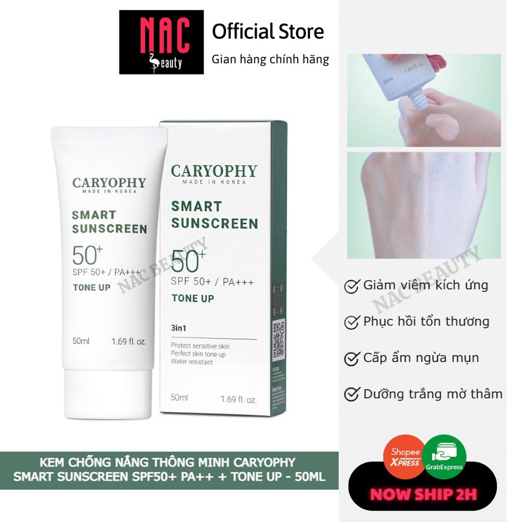 Caryophy Smart Sunscreen SPF50+ PA++ + TONE UP | Shopee Malaysia
