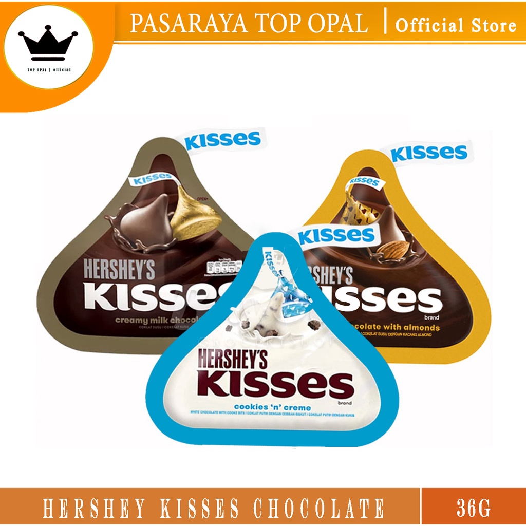 Hershey kisses chocolate 36g(Cookies"n"creme/Creamy milk chocolate ...