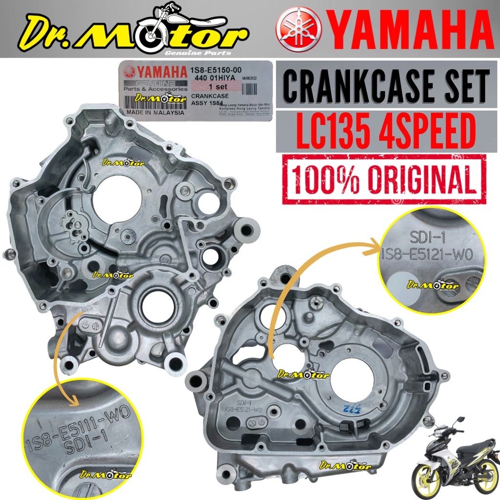 LC135 4S 5S LC 135 4 SPEED 5 CRANKCASE SET CASING ENGINE KULIT ENJIN ...