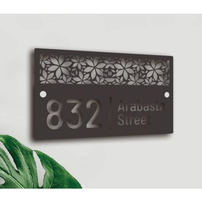 1- CUTTING Acrylic House Number, Perforated MODEL Acrylic House Number ...