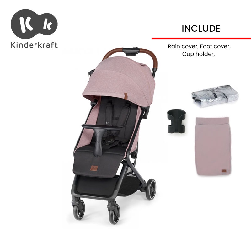 Kinderkraft Nubi Lightweight Compact Stroller - Pink (15kg) | Shopee ...