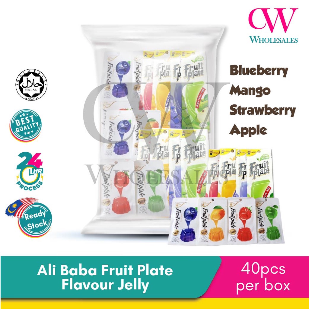 Ali Baba Fruit Plate Konjac Jelly Apple + Strawberry/Grape + Laci ...