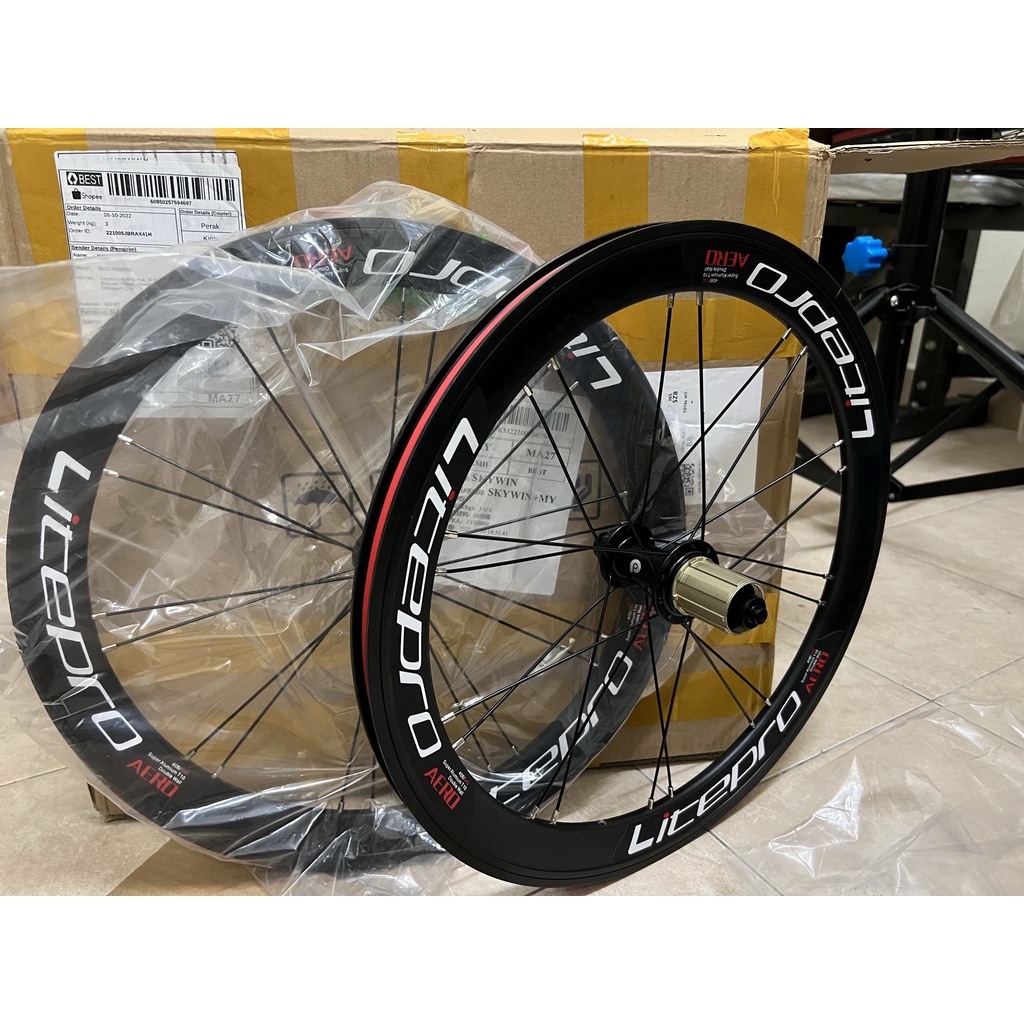 Litepro AERO Wheel Set 120 Sound Folding Bicycle Wheel 40mm Rim 406 ...