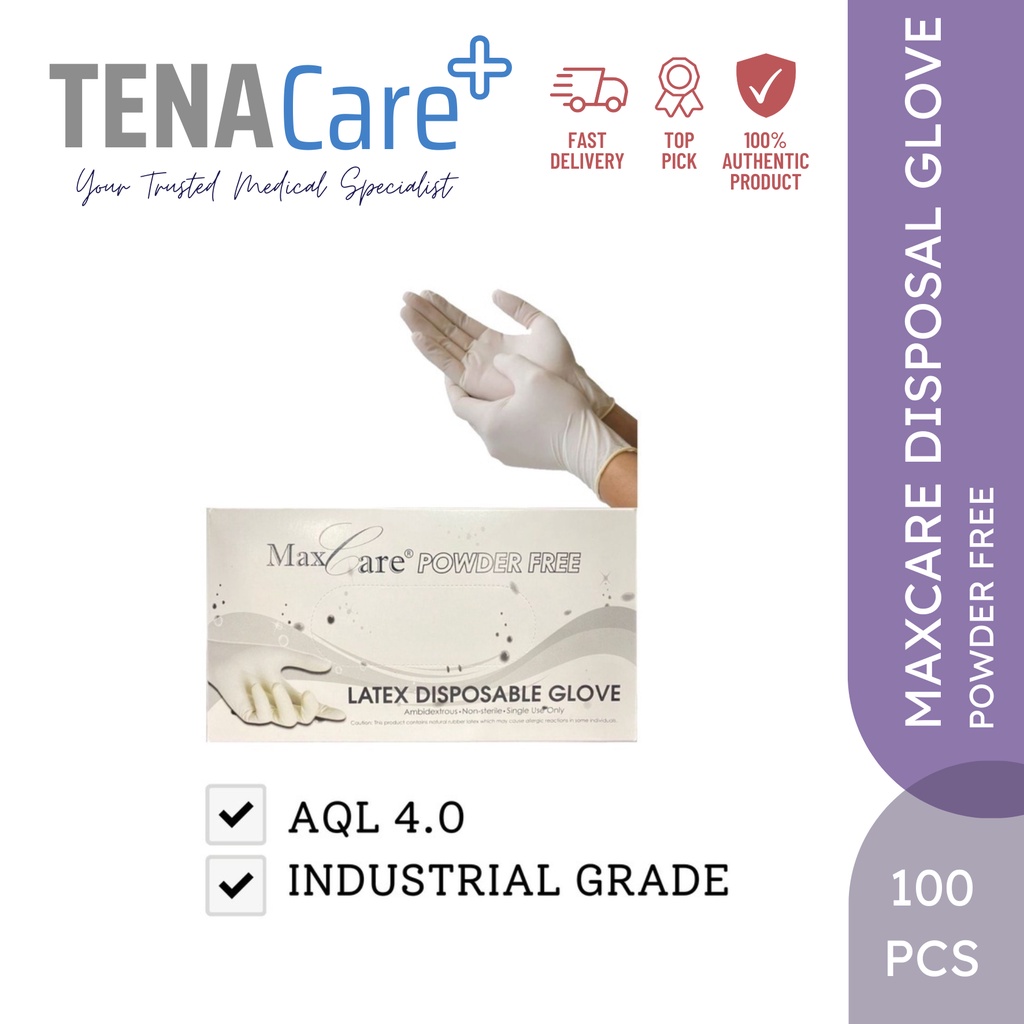 Latex Gloves / Sarung Tangan Latex / Sarung Tangan Getah (Maxcare ...
