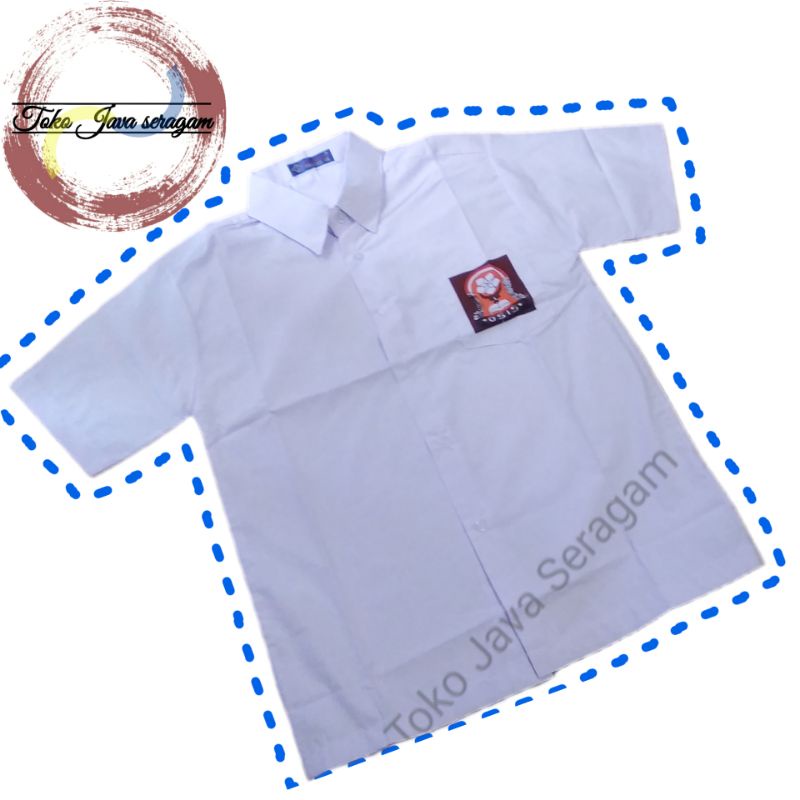 KEMEJA PUTIH White Short Sleeve High School Uniform Brand SMK MA School ...