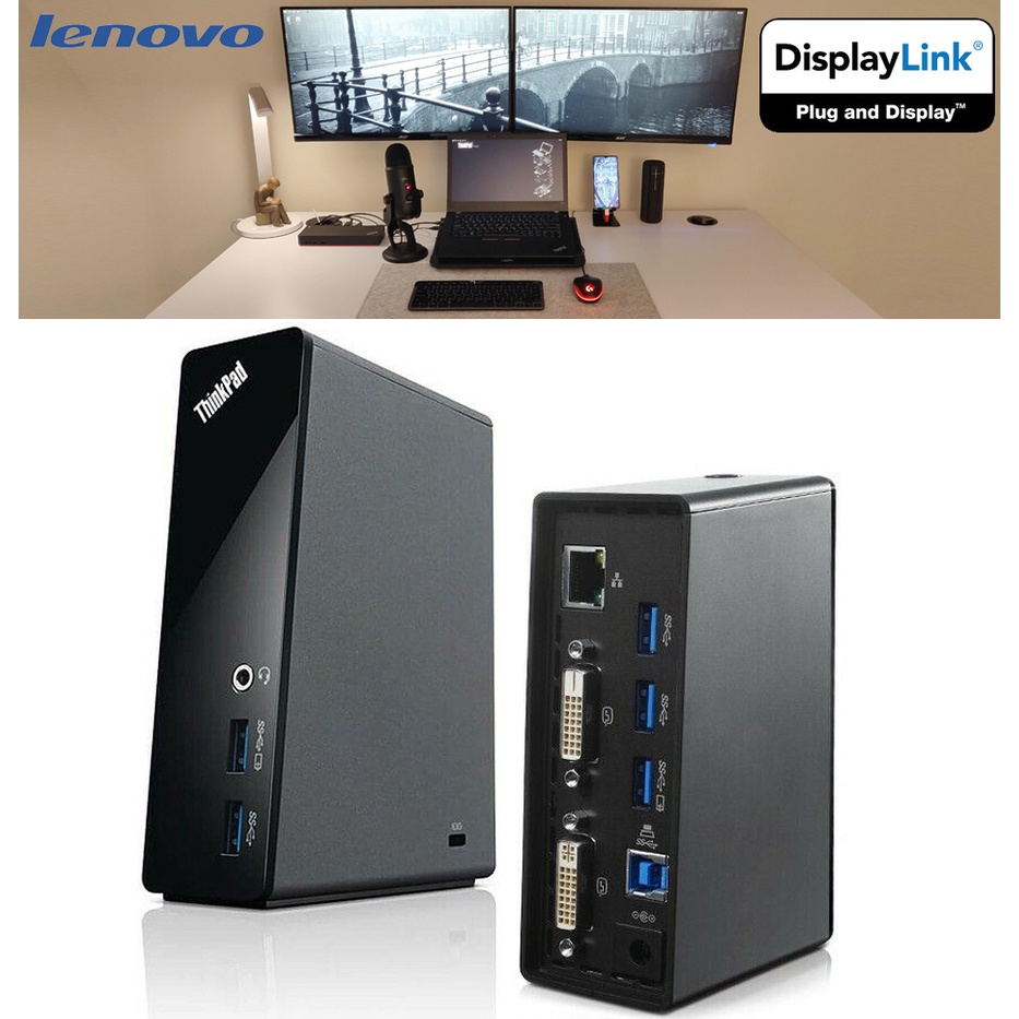 Original Lenovo ThinkPad USB 3.0 Dock DU9019D1 Universal Docking ...