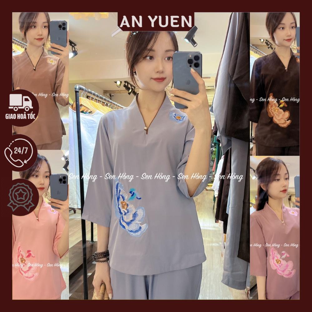 Pagoda Clothes - Ancient Buddha set With Embroidered Flower Design ...