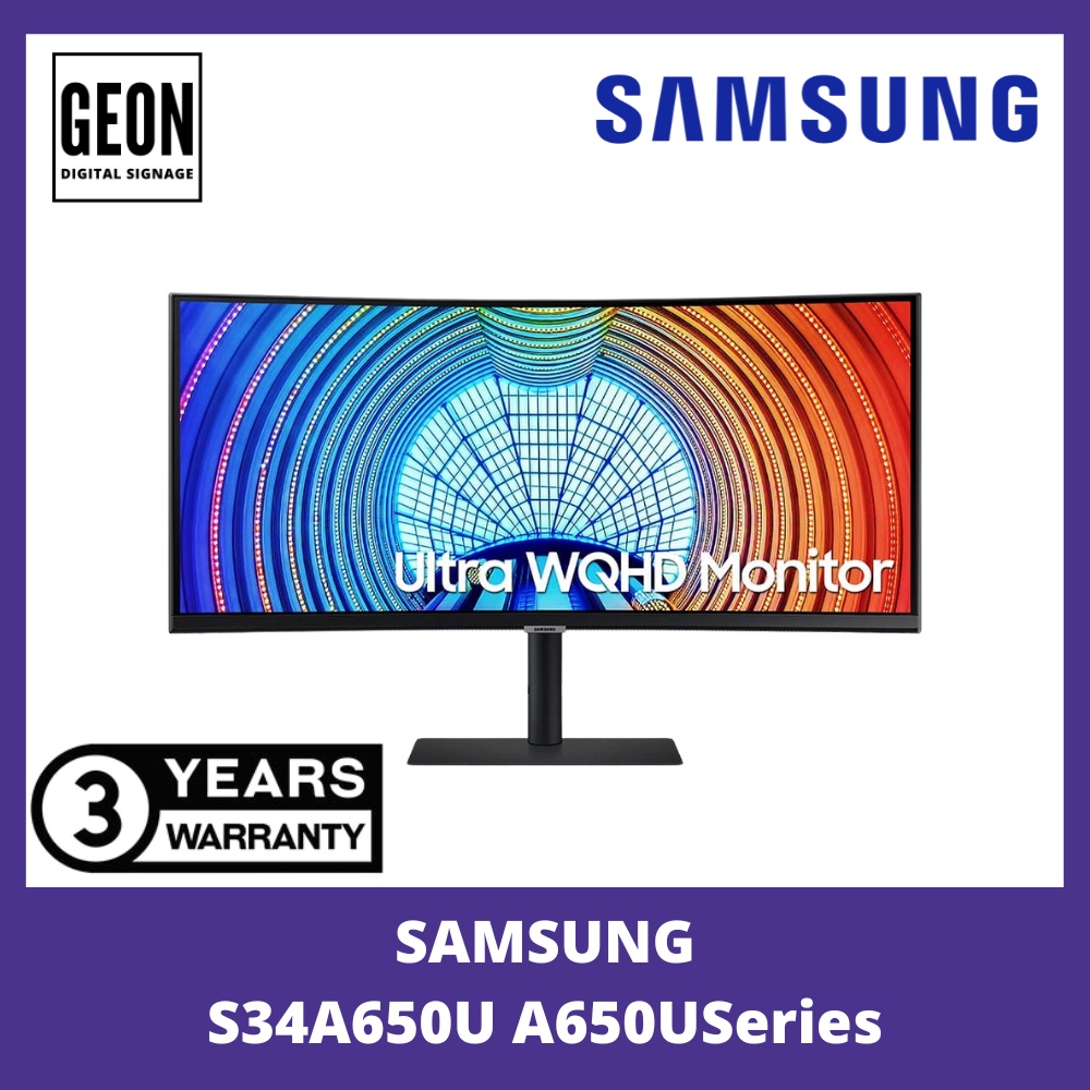 SAMSUNG 34" Inch S34A650U A650U series 3440 x 1440 resolution with ...