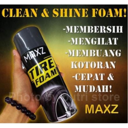 MAXZ Spray Car Motorcycle Tyre Tire Cleaning Foam Shine Can 250ml ...