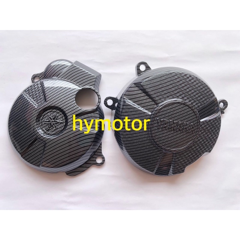 Yamaha Y15zr v1 & v2 engine side cover carbon casing engine carbon L/R with bush Y15 magnet ...