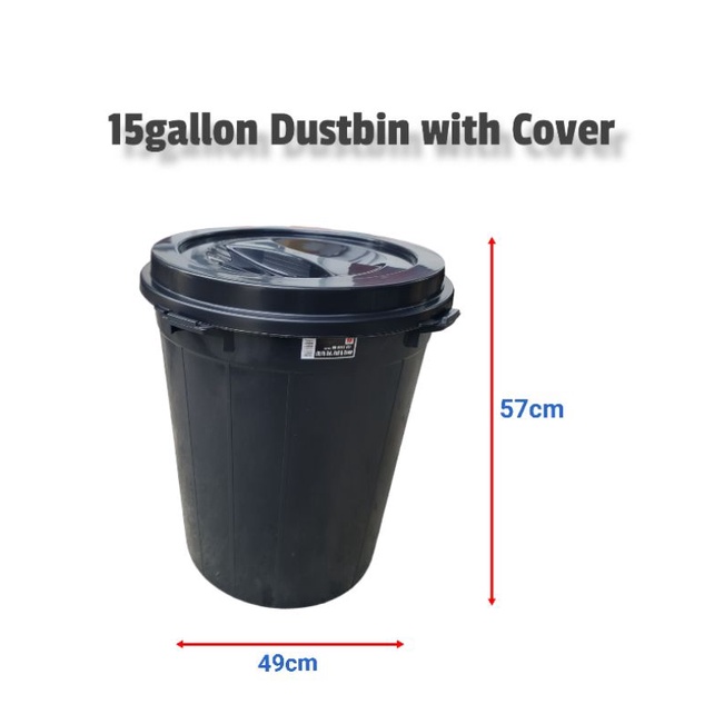 15gallon Extra Big Dustbin With Cover / Tong Sampah Besar | Shopee Malaysia