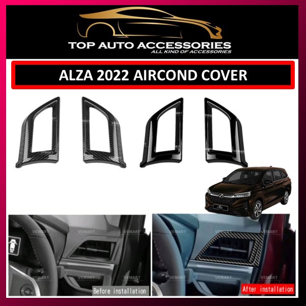 ALZA 2022-2024 D27A AIRCOND OUTLET COVER CARBON FIBER / PIANO BLACK ...