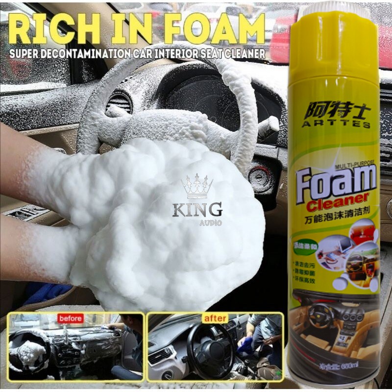 Multipurpose Foam Cleaner Spray 650ml Car House Use Leather Seat Sofa Carpets Fabrics Shoes ...