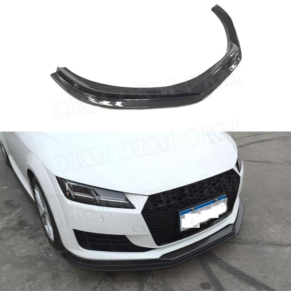 Carbon Fiber Front Bumper Lip Spoiler For Audi TT TTRS 2014 2015 2016 ...