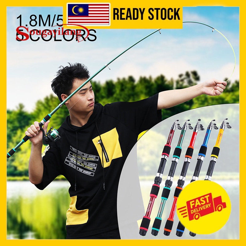 Sougayilang Spinning Telescopic Fishing Rod - 5 Colors For Freshwater ...
