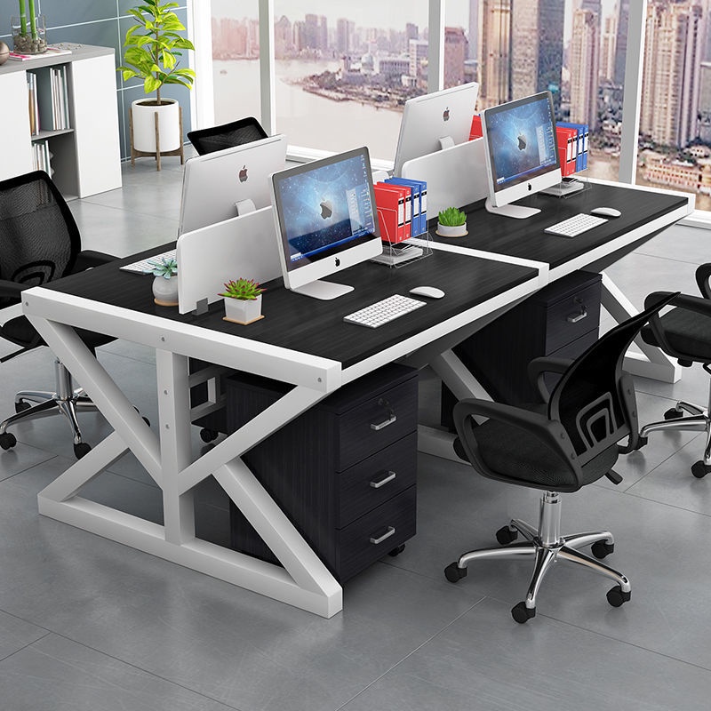 Staff office desk and chair combination simple modern financial ...