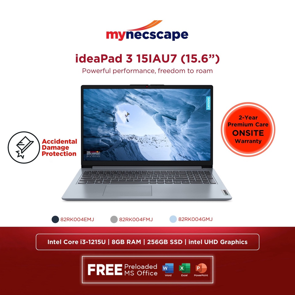 Lenovo IdeaPad 3 Gen 7 15IAU7 Intel Core i3-1215U 8GB 256GB SSD (FREE ...