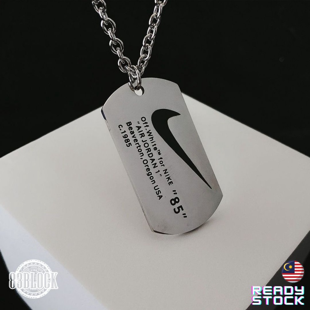 Wording NIKE Mens Necklace For Men Kalung Rantai Leher Lelaki Stainless ...