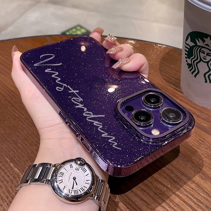 New metal frame shiny name design shatterproof phone case for iphone 14 ...