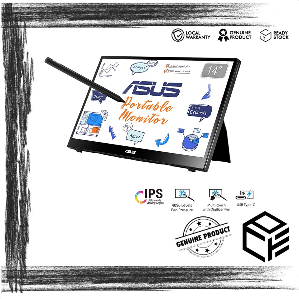 ASUS 14" ZENSCREEN INK MB14AHD PORTABLE MONITOR ( IPS / FULL HD ...