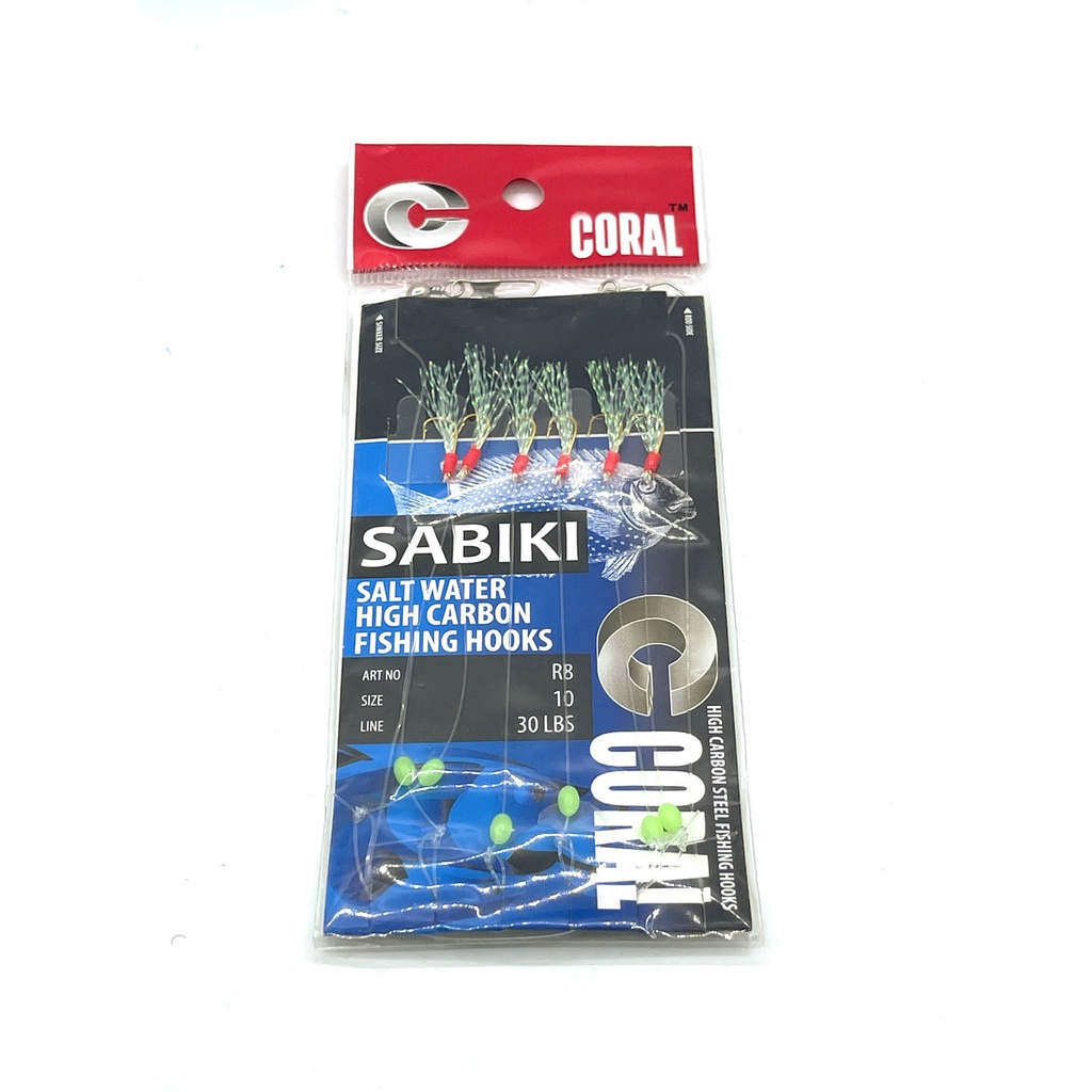 Coral Sabiki Red Orange Blue Apollo Hook Lures for Live Bait Fishing ...