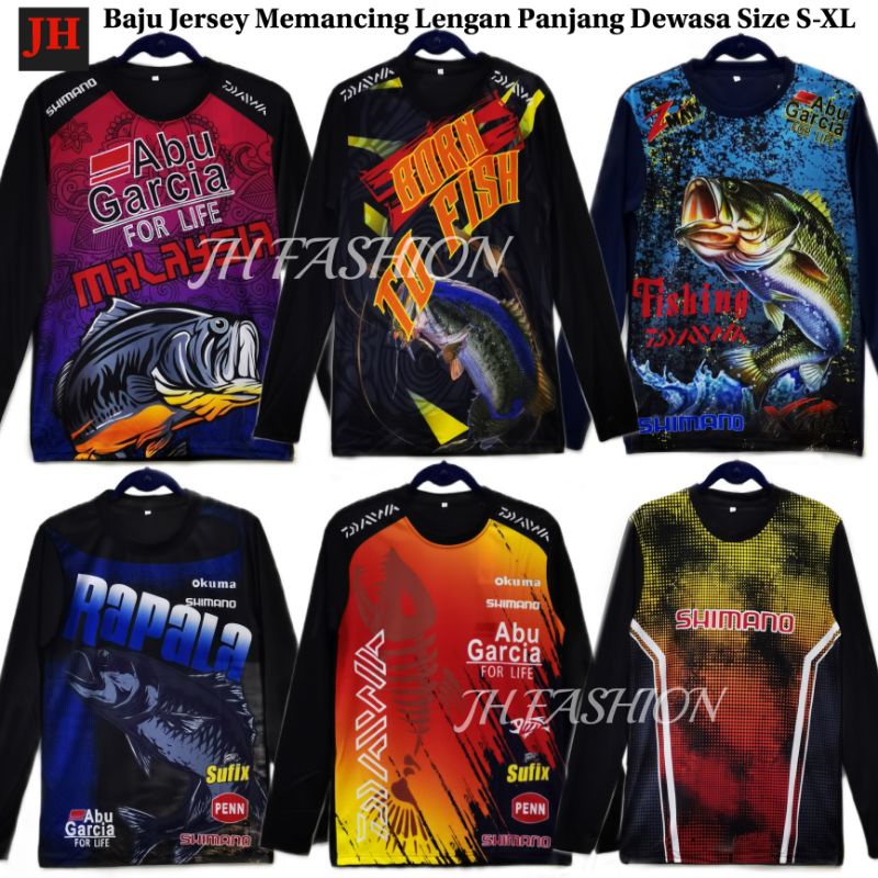 🔥READY STOCK 🔥Baju Jersey Memancing Lengan Panjang Dewasa Size S-XL ...