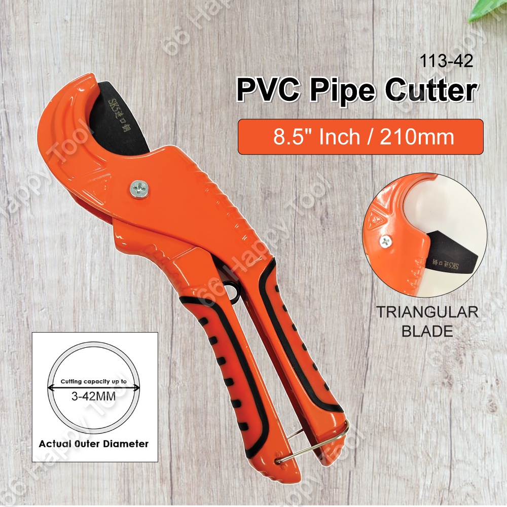 PVC Pipe Cutter 3-42mm Poly Pipe Wiring Conduit SK5 Blade Plumbing Tube ...