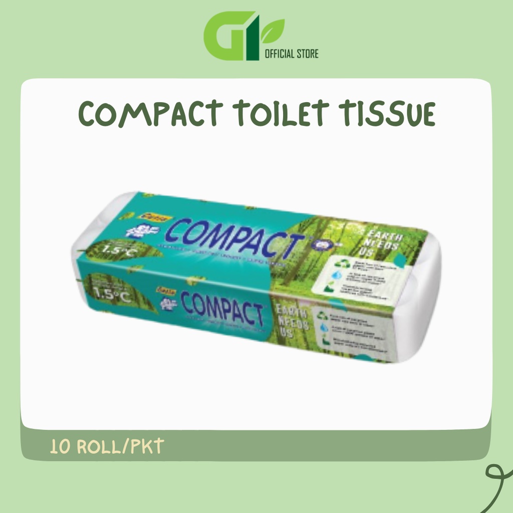 [GY Office] Cutie Compact Toilet Roll/Toilet Tissue 2PLY (10'R/PKT) | Shopee Malaysia