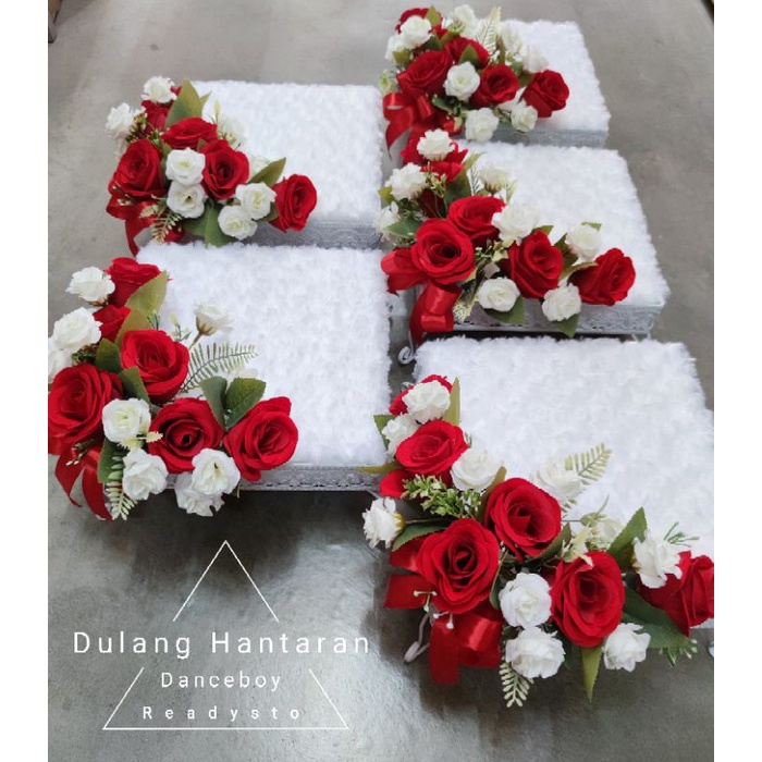 Dulang Hantaran Besi Siap Gubah Bunga Dan Gabus Sekali tunang khawin ...