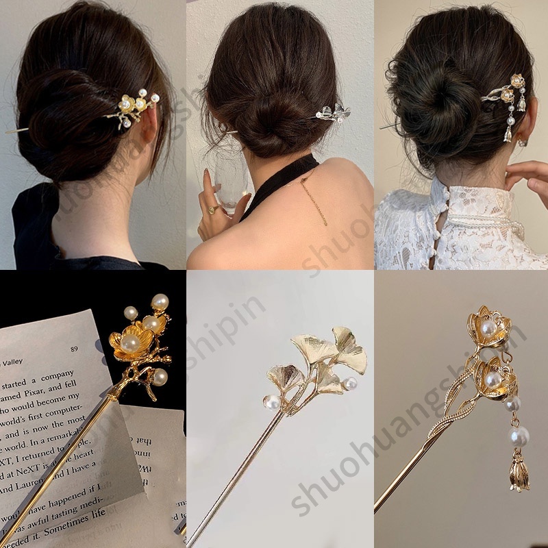 National Trendy Elegant Fashion Geometric Pearl Tassel Flower Simple ...