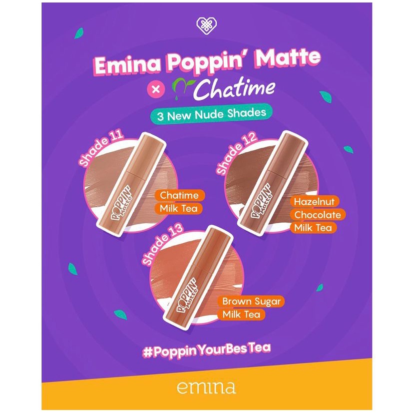Emina Poppin Matte Lip Cream | Shopee Malaysia