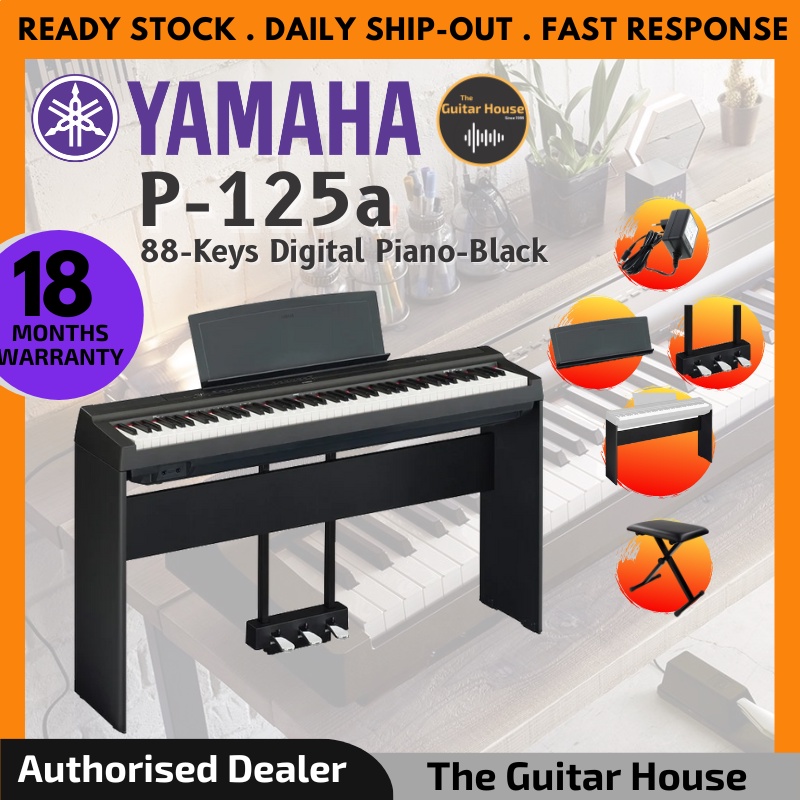 Yamaha P-125a 88-Keys Digital Piano Basic Package - Black | Shopee Malaysia