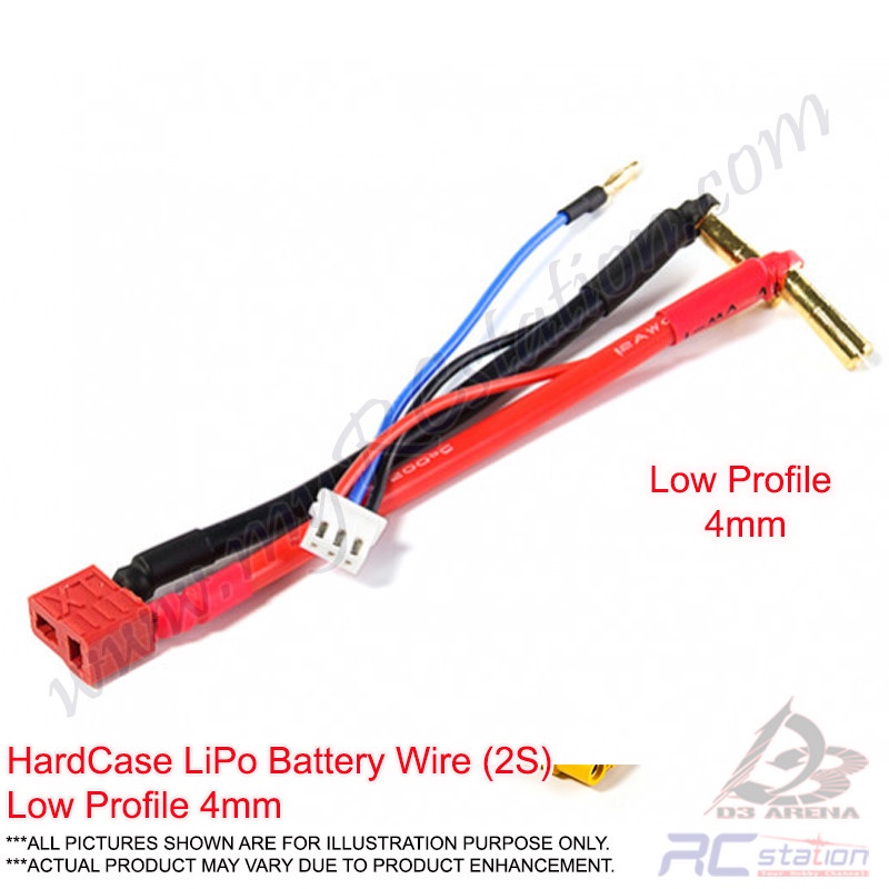 RC LiPo Battery Wire for HardCase LiPo Battery with Balance Lead, 4mm ...