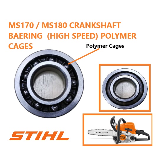 MS180 MS170 BEARING CRANKSHAFT STIHL CHAINSAW CHAIN SAW MS-170 MS-180 BEARING CRANKSHAFT ...