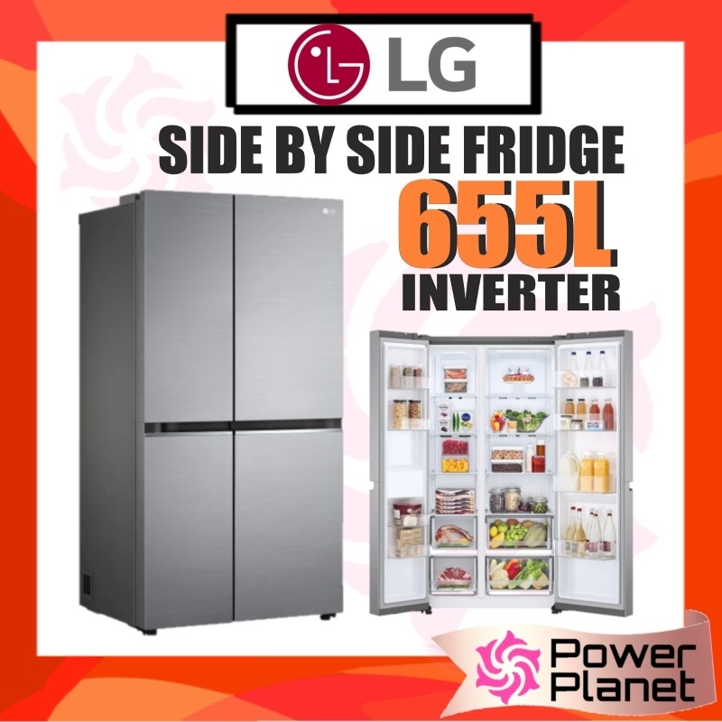 LG 655L Side by Side GC-B257SLVL Platinum Silver Finish Inverter Fridge ...