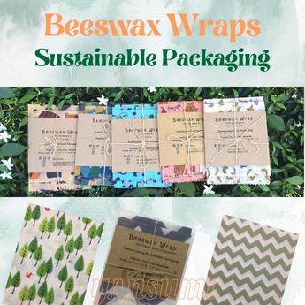 BEESWAX WRAPS (Handmade) | 2 pieces per set | Reusable Eco Friendly ...