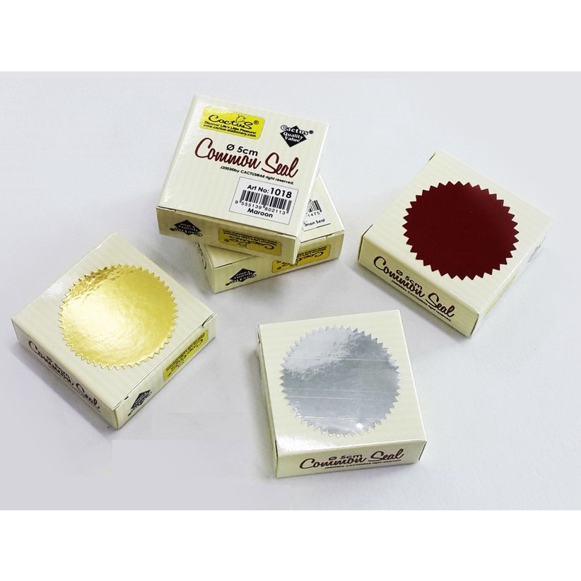 1019 Common Seal Sticker 100pcs 5cm/ Cop Sijil/ Bintang Sijil ...