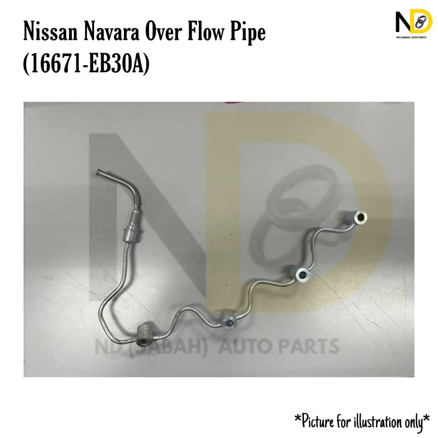 NISSAN NAVARA OVER FLOW PIPE / INJECTORS BACK FLOW NOZZLE PIPE (16671 ...