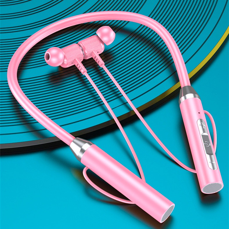 Bluetooth Earphone Neckband Wireless Earbuds with Microphone 9D Stereo ...
