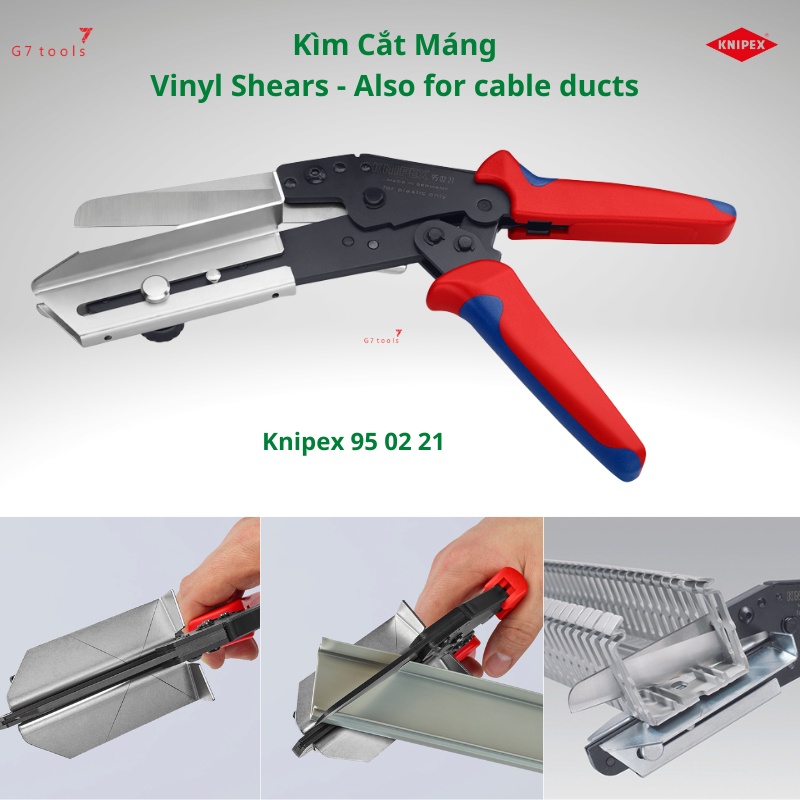 Knipex 95 02 21 Electrical Trough Cutting Pliers (Vinyl Shear Or Cable ...