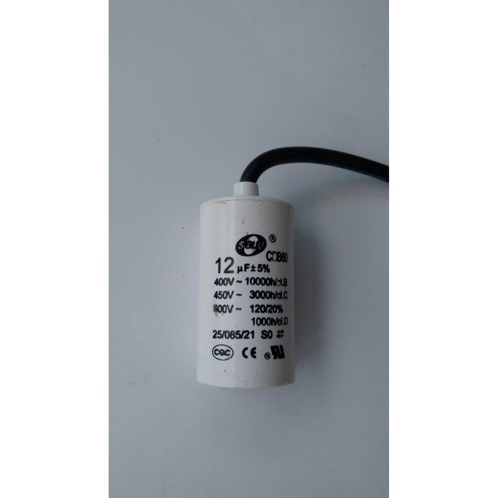 CAPACITOR 12 uF 450V. (Wire Type) SENJU | Shopee Malaysia
