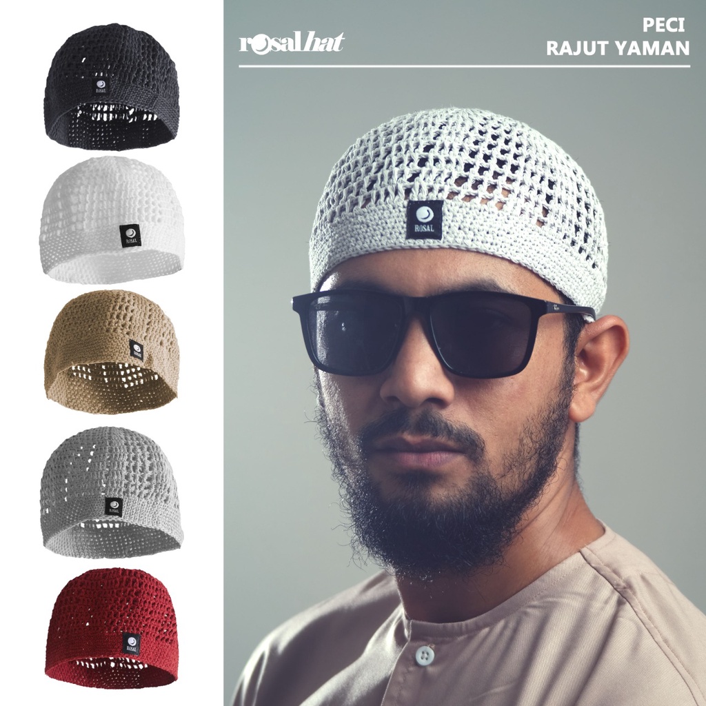 Rosal Knitted Caps/Yemeni Knitted Caps/Net Caps/Hajj Caps | Shopee Malaysia