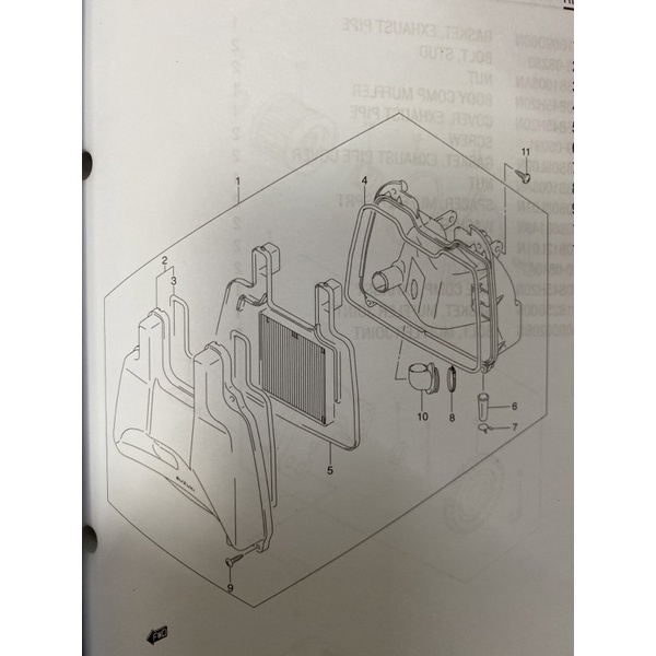 AIR CLEANER BOX FULL SET ORIGINAL AXELO SHOGUN-RR SHOGUN125 SMASH-REVO ...