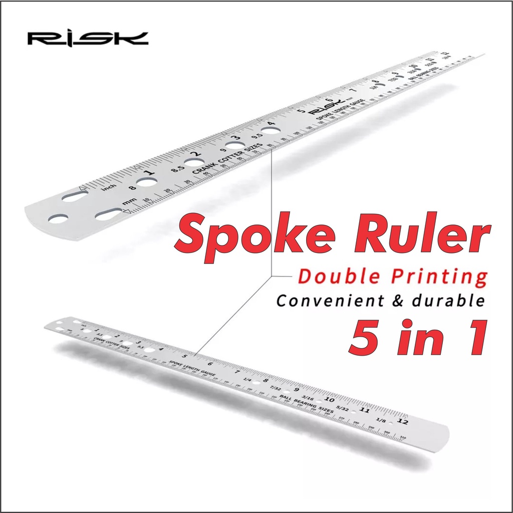 Spoke Ruler RISK Measure Length & Thickness Ball Bearing Crank Cotter ...