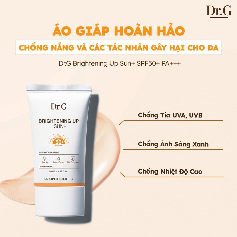 Dr.g Brightening Up Sun Sunscreen Protects Skin Against UVA & UVB Rays ...