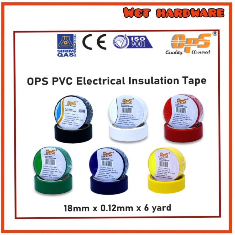 🔥OPS Electrical Insulation Wire Tape 0.12mm X 18mm X 6y (1PC/ 1 Biji ...