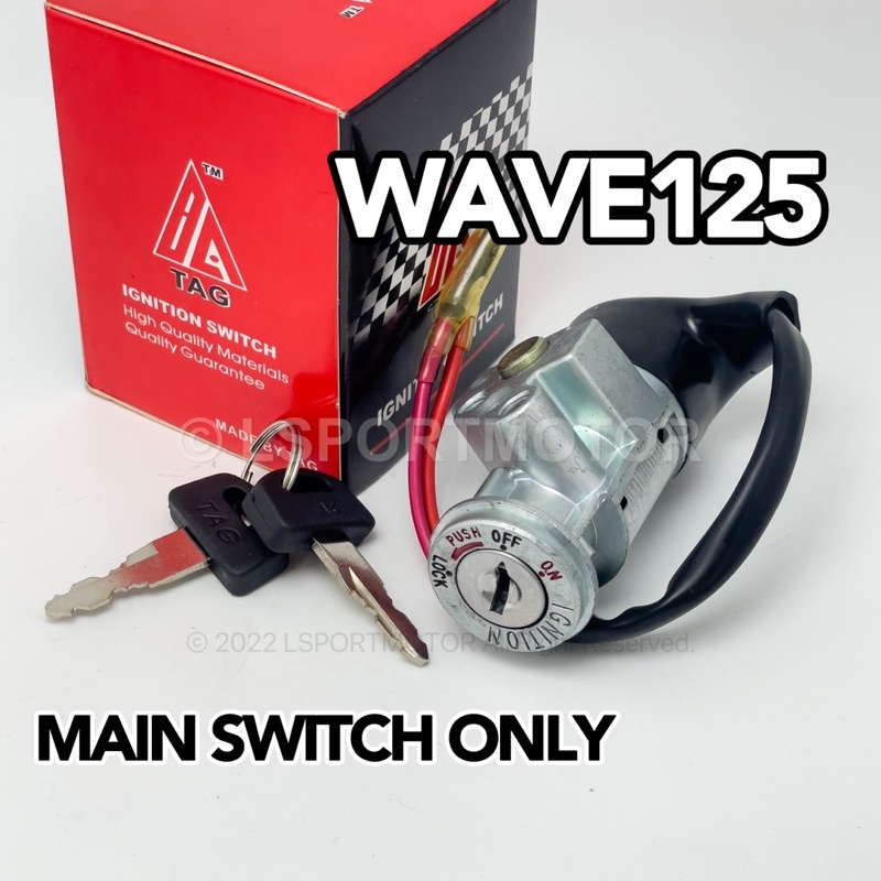 HONDA WAVE125 MAIN SWITCH ONLY (TAG) IGNITION SWITCH KEY LOCK STARTER ...