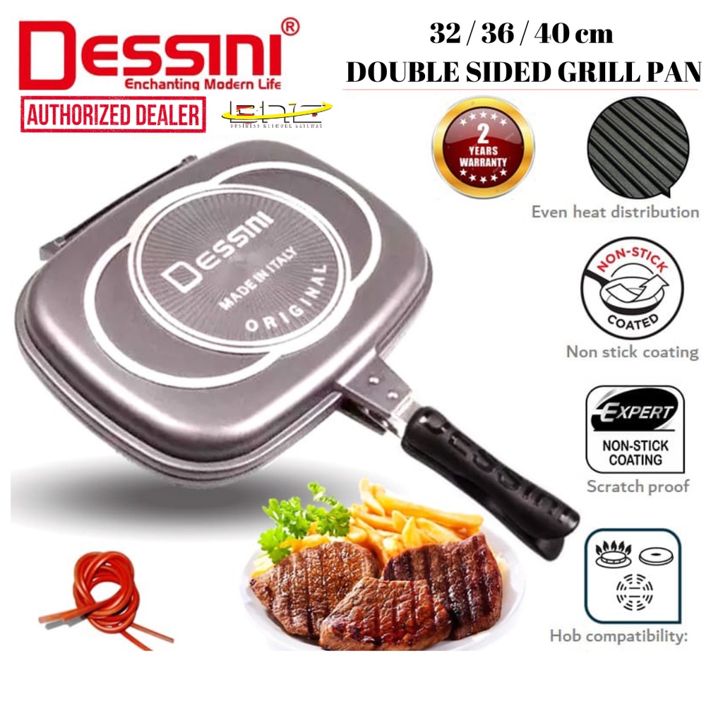 DESSINI Original Kuali Pemanggang Ajaib Non Stick Double Sided Grill ...