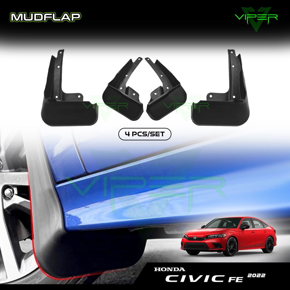Honda Civic FE 2022 2023 Rubber Mudflap Mudguard Splash Guard Fender ...